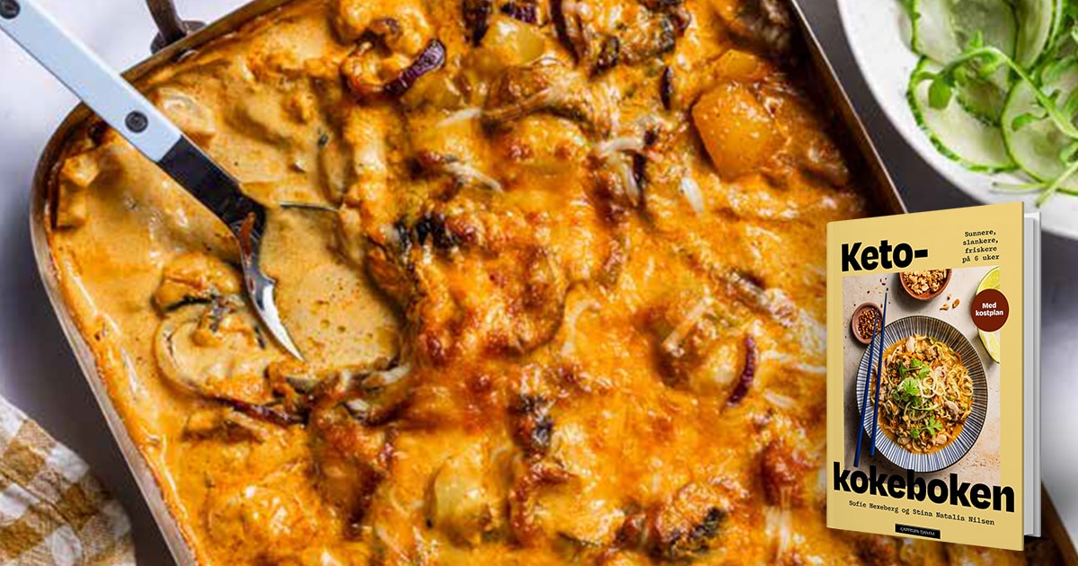 Keto-oppskrift: Gratinert kylling i spicy karrisaus | Boktips